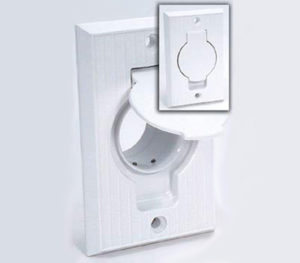 White Oval Door Central Vac Inlet – Kiwivac
